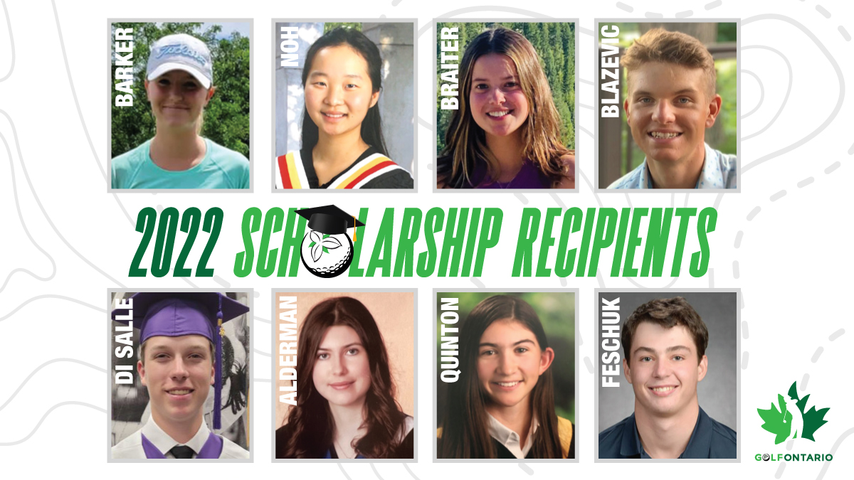 Golf Ontario Announces 2022 Scholarship Recipients - Golf Ontario