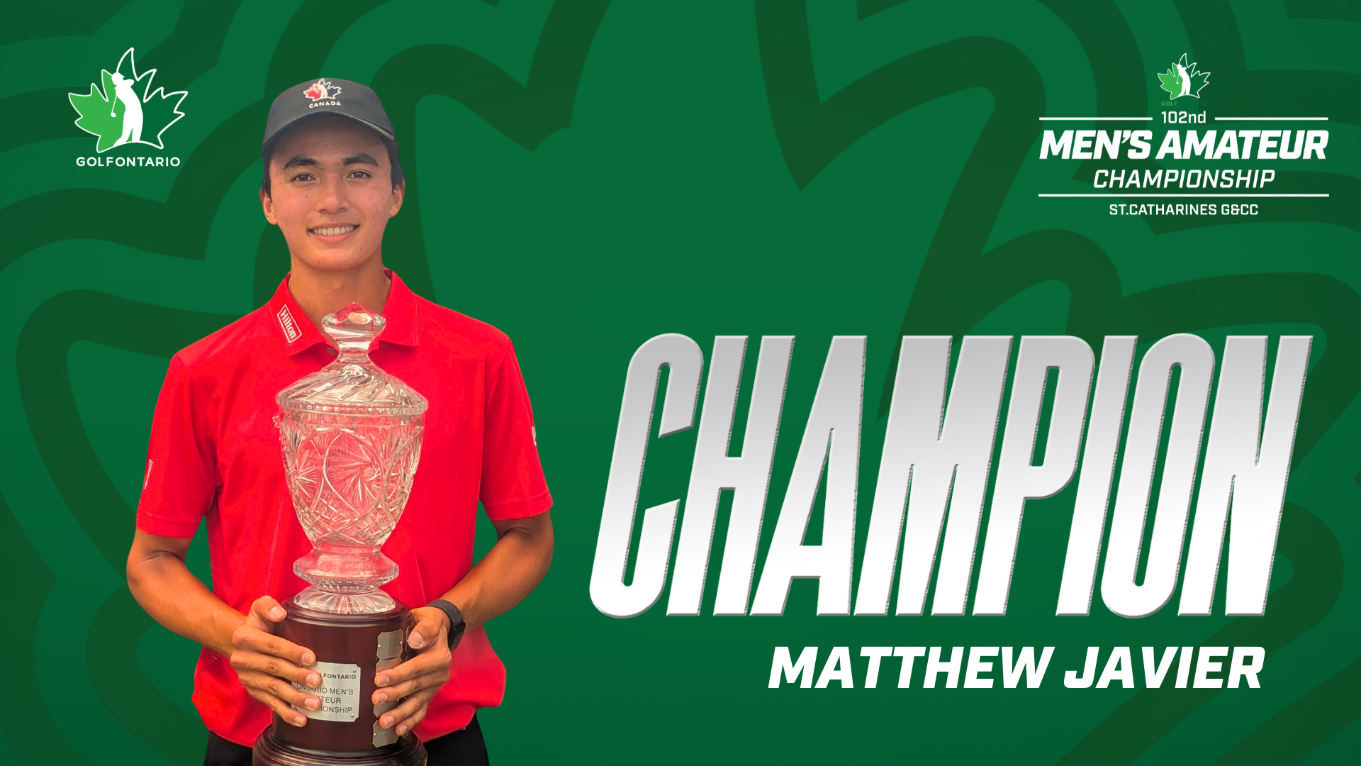 Javier Claims 102nd Ontario Men’s Amateur Championship - Golf Ontario
