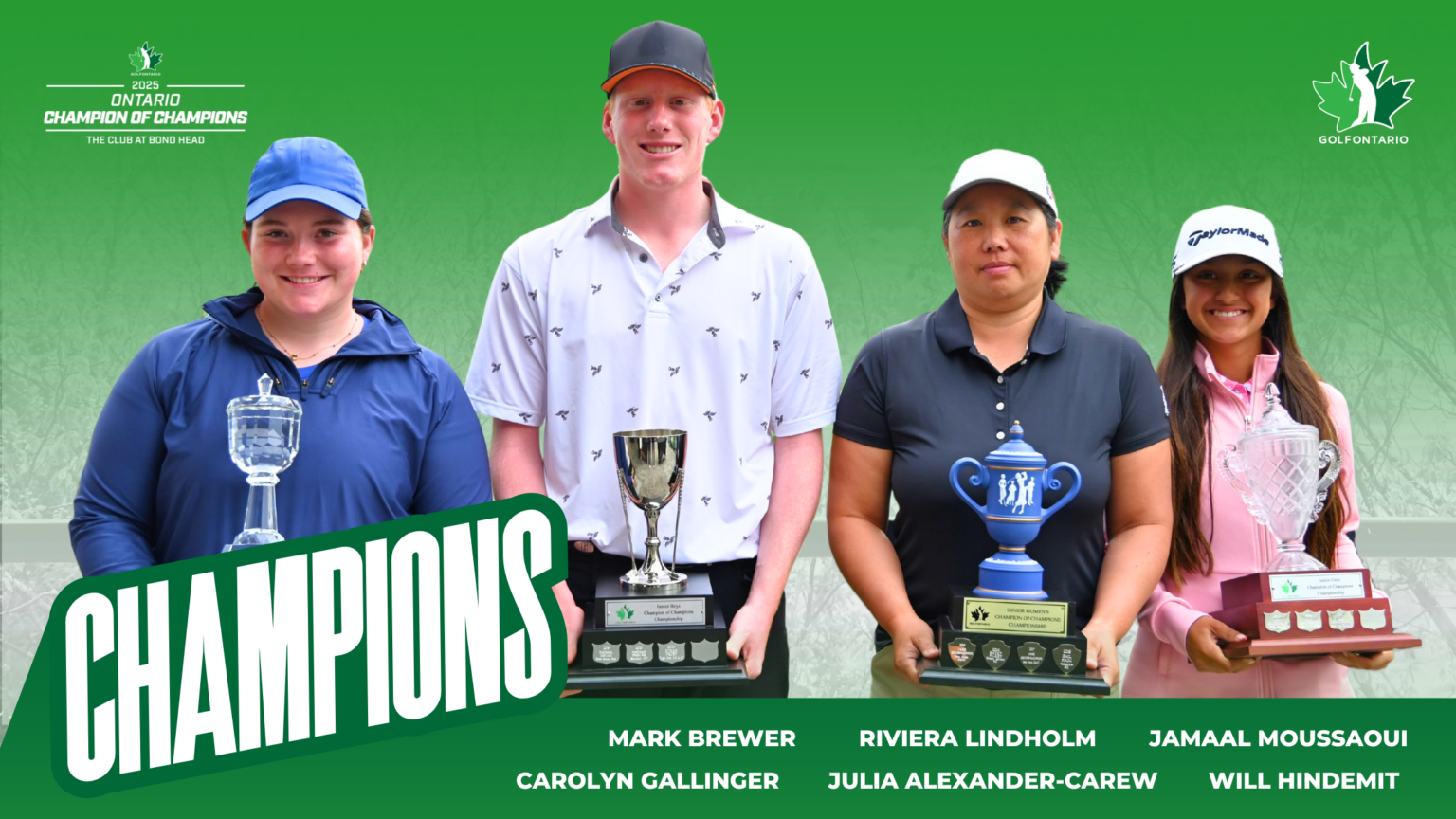 Winners Crowned at 2025 Champion of Champions - Golf Ontario